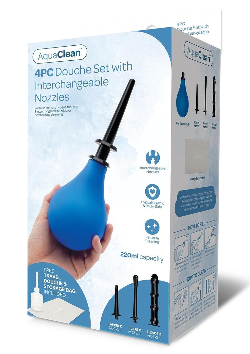 AquaClean 4 Piece Douche Set with Interchangeable Nozzles