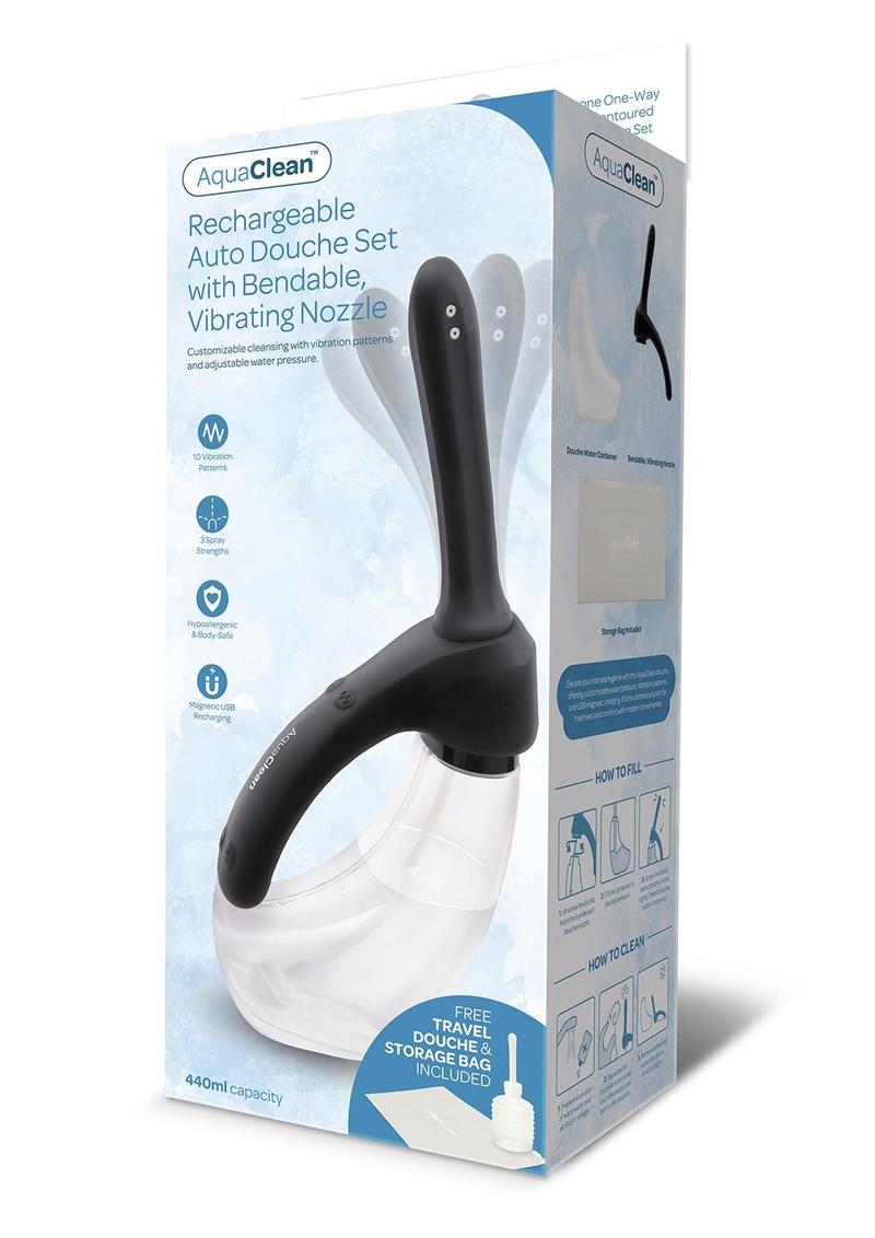AquaClean Rechargeable Auto Douche Set with Bendable Vibrating Nozzle